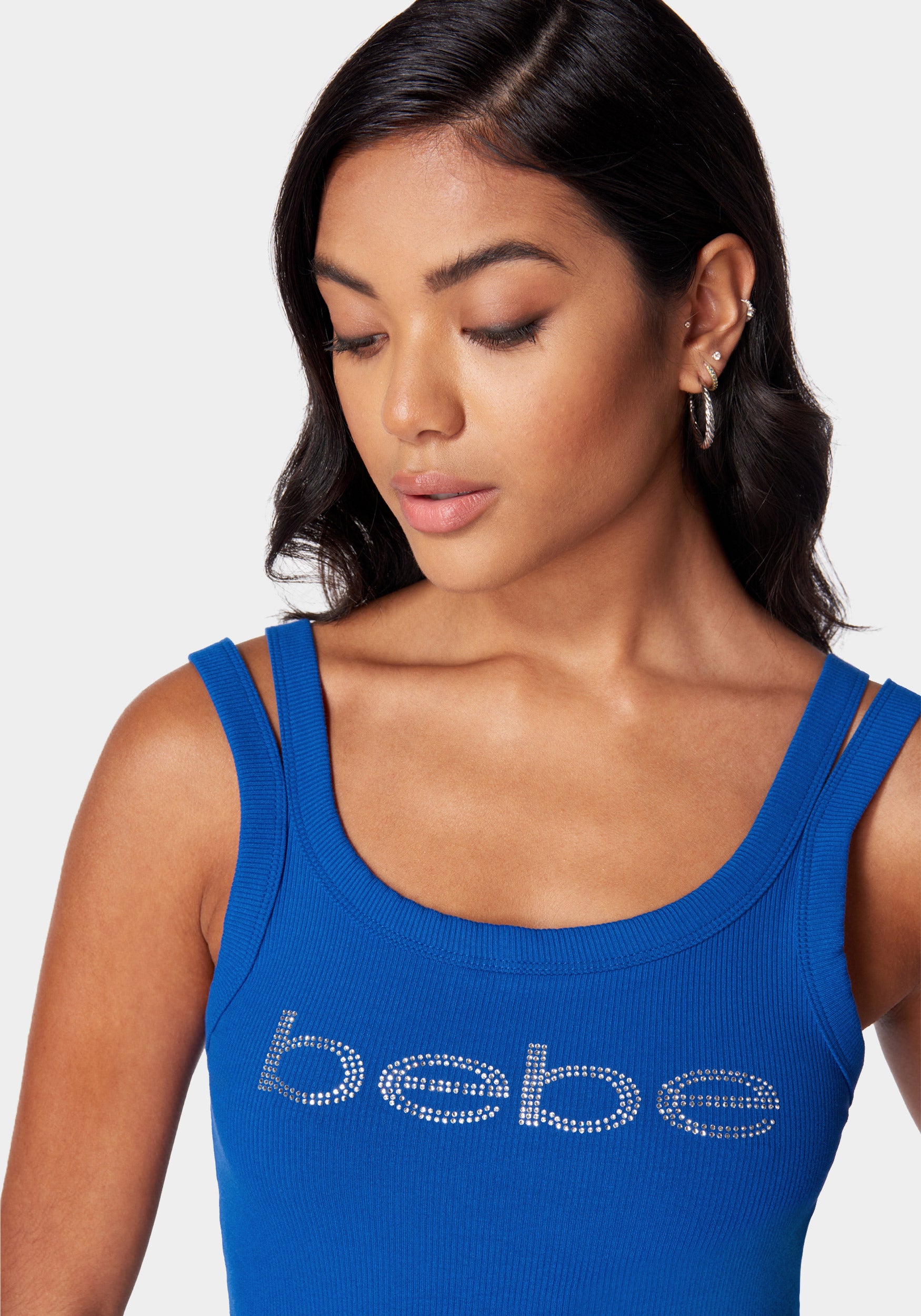 Bebe Logo Rib Cropped Top | bebe