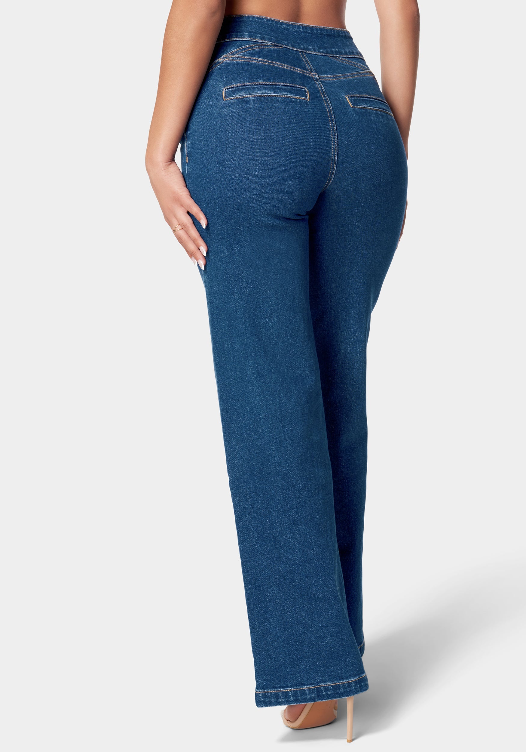 High Waist Wide Leg Jean | bebe