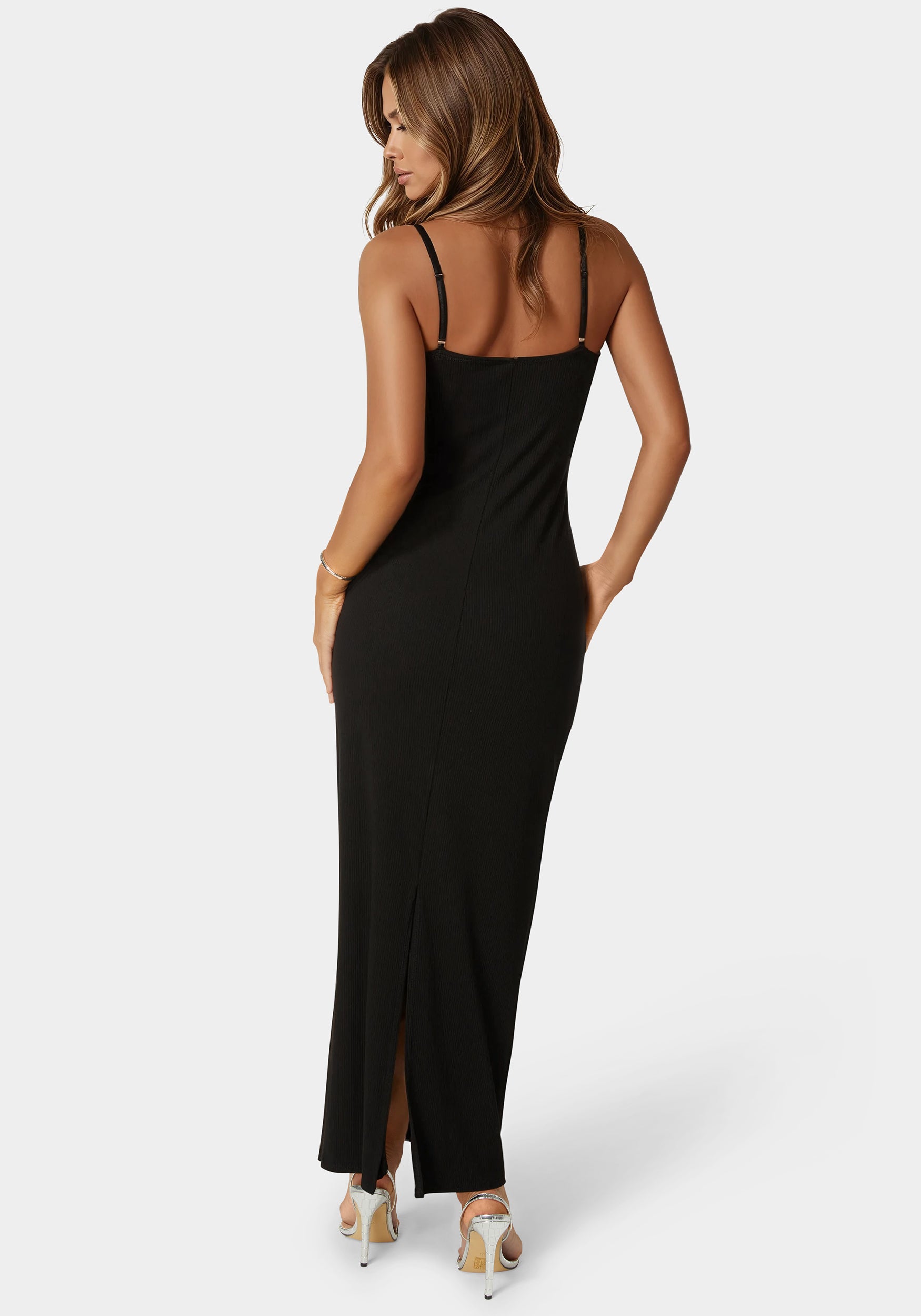 Diamond Trim Rib Maxi Dress | bebe