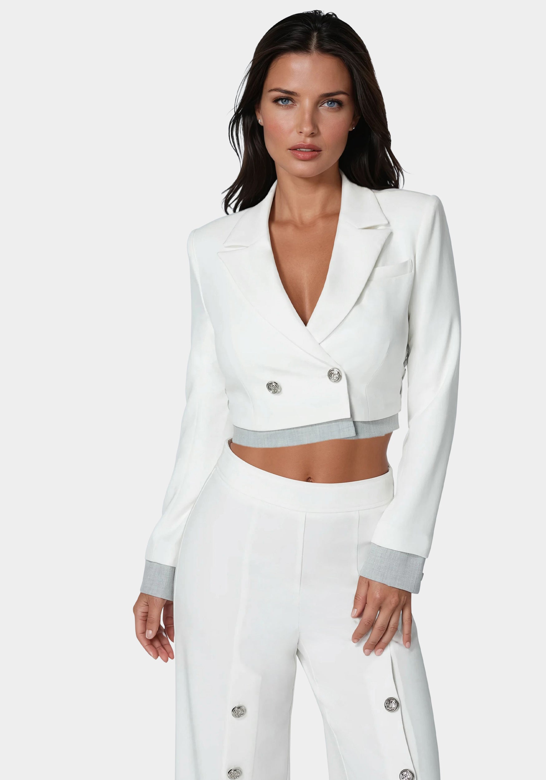 Cropped Eyelet Blazer – bebe