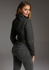 Denim Jacket With Rhinestones | bebe