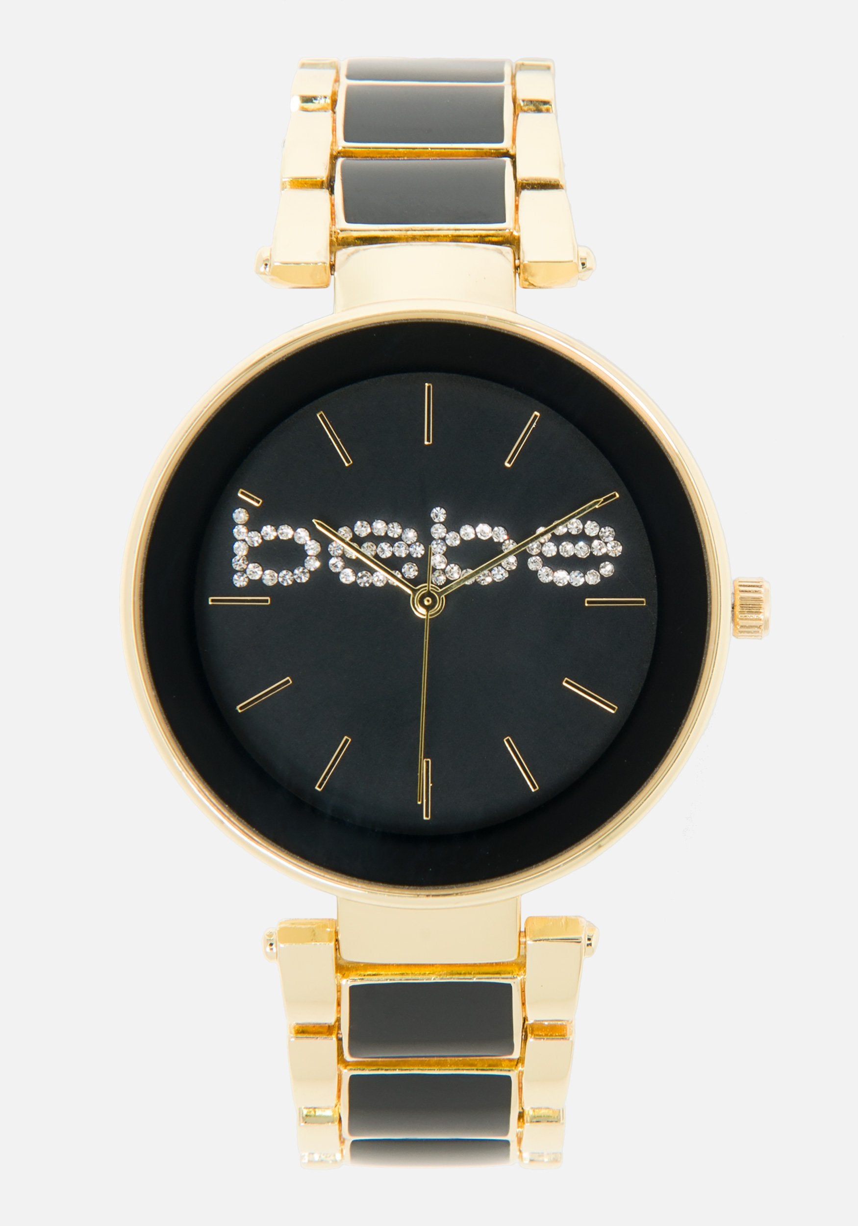 Bebe Embossed Enamel Link Watch – bebe