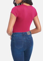 Bebe Logo Rhinestone Outline Tee | bebe