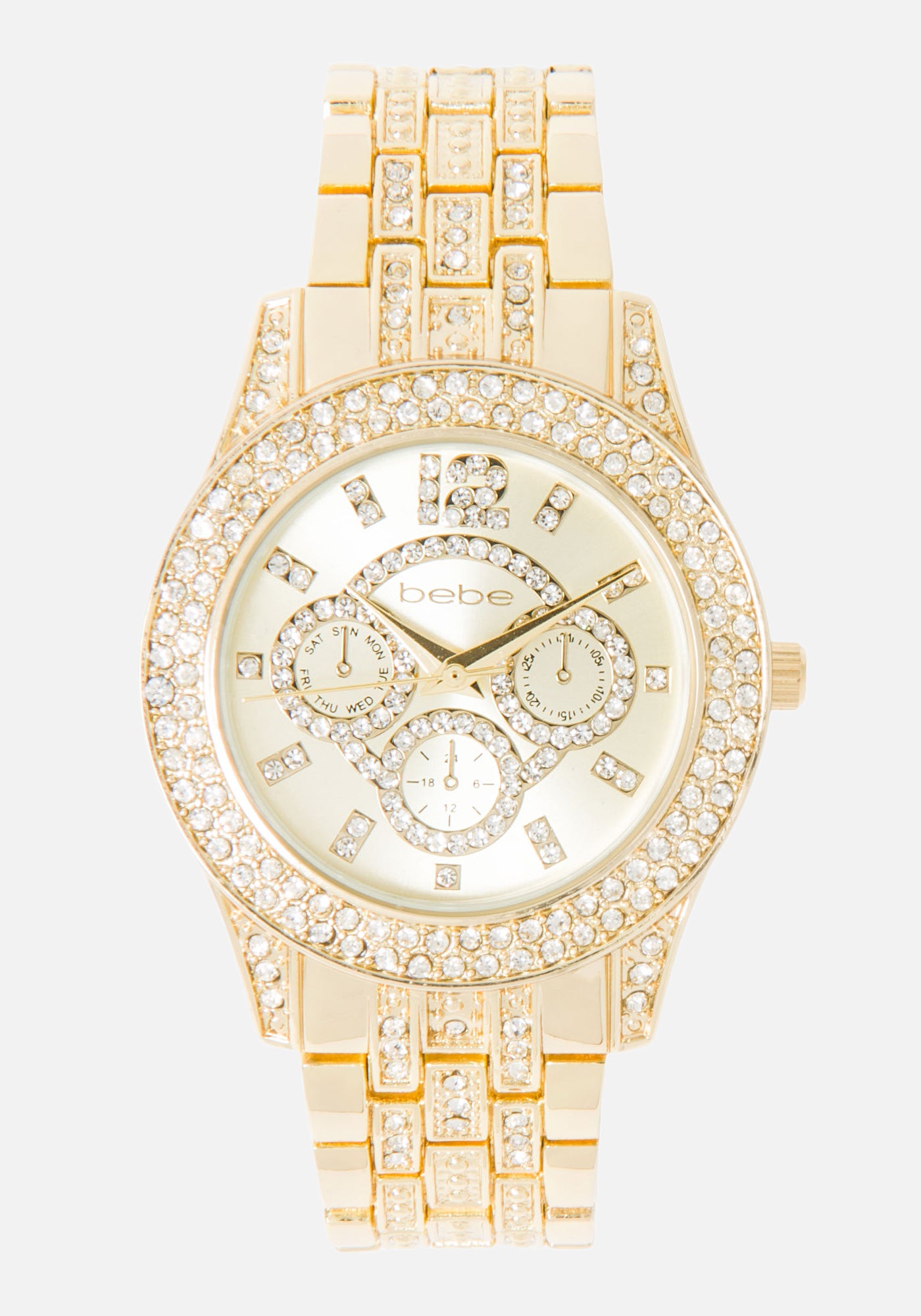Champagne Dial Crystal Bezel Watch – bebe