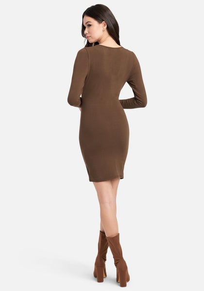 Seam Detail Bodycon Dress | bebe