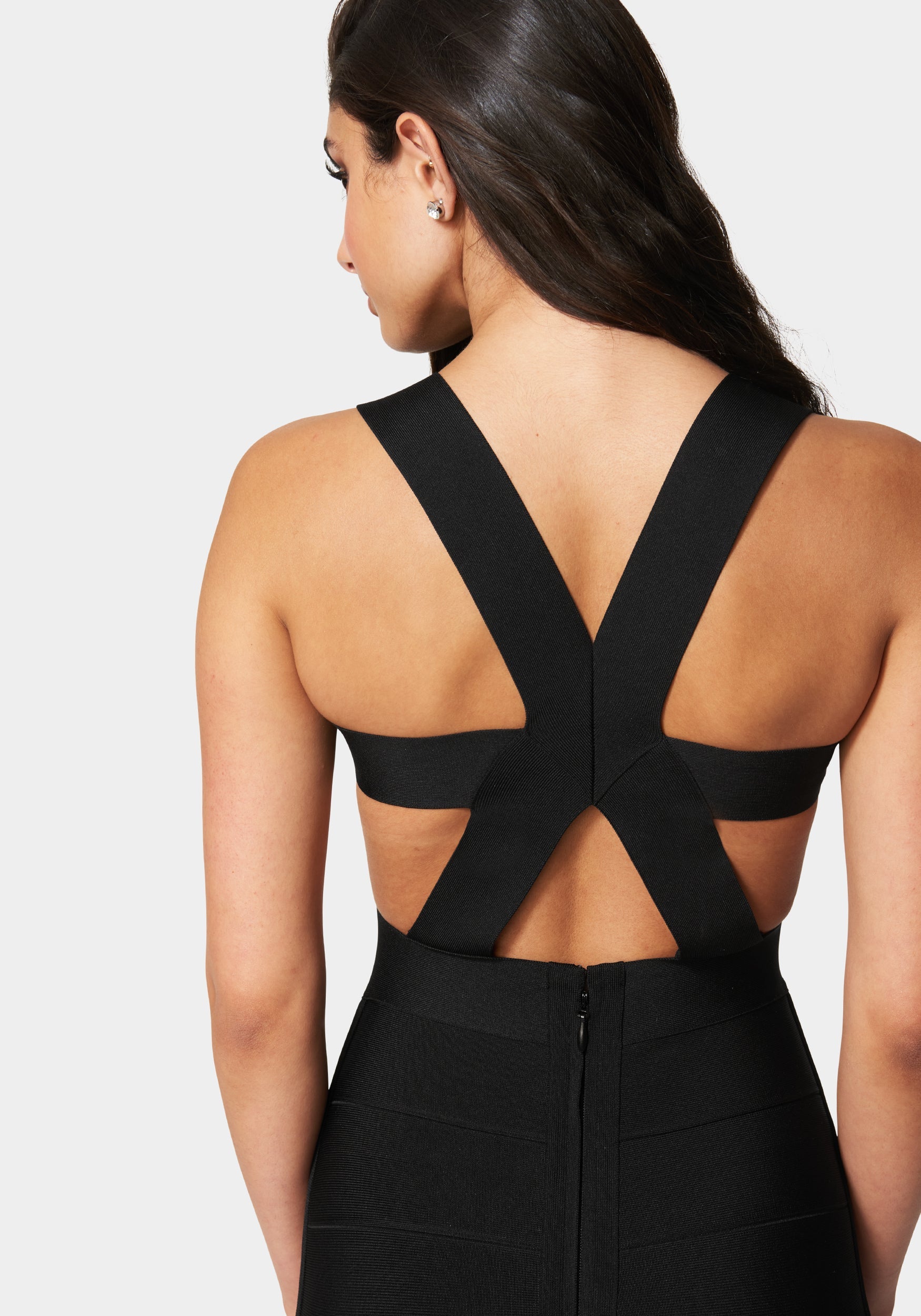 Luxe Bandage X-Back Dress | bebe