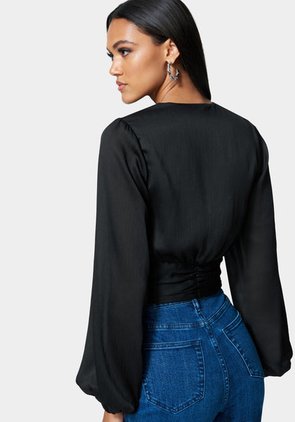 Deep V Front Button Top | bebe