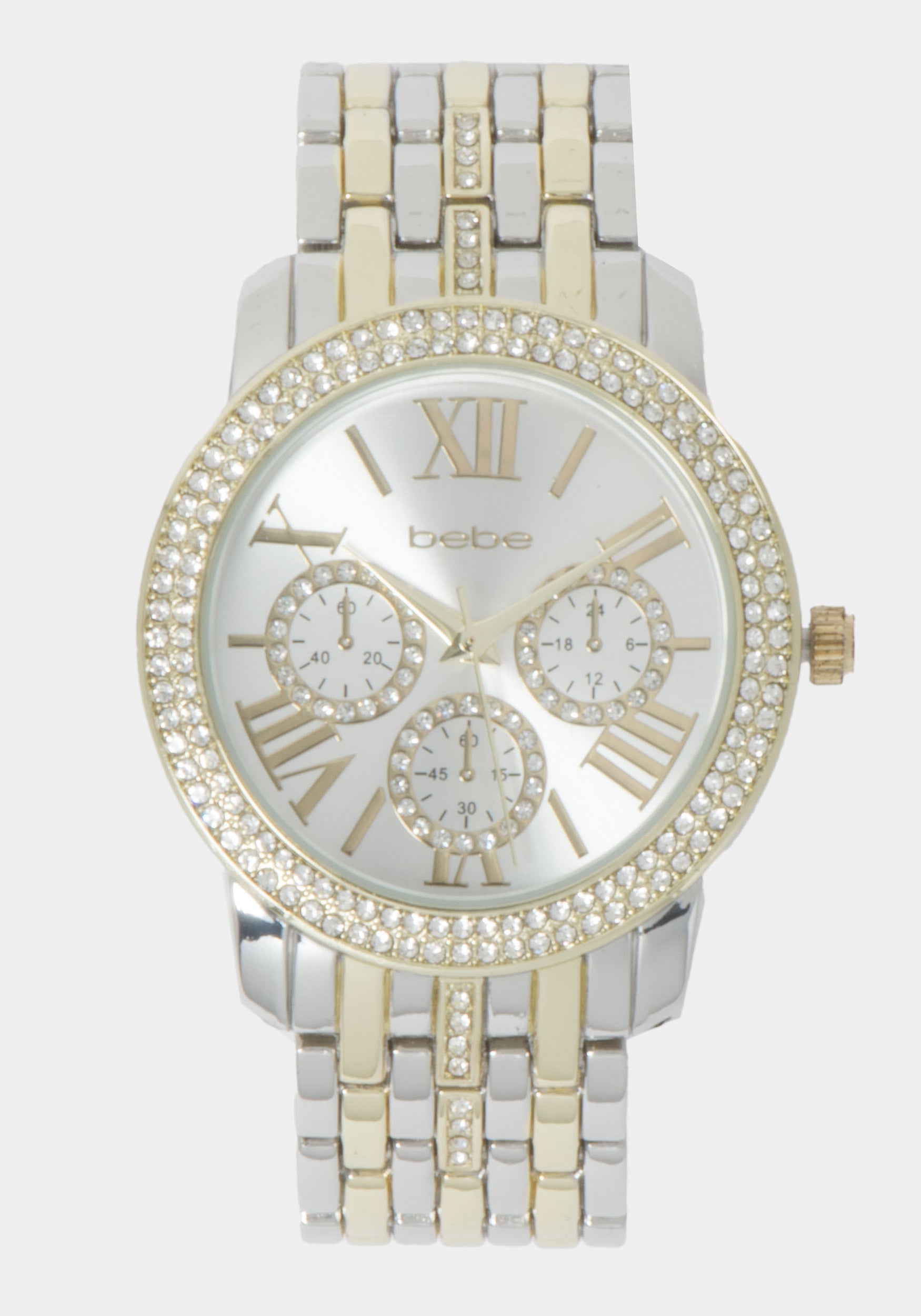 Silver Dial Crystal Bezel Watch – bebe
