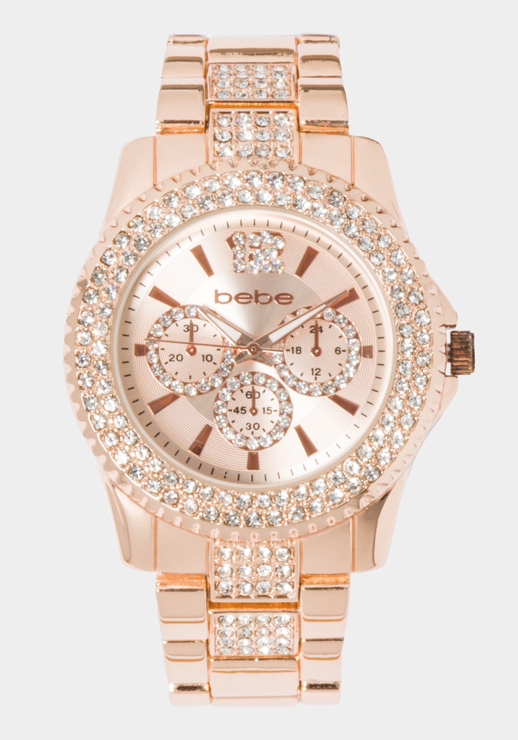 Rose Dial Crystal Bezel Watch | bebe