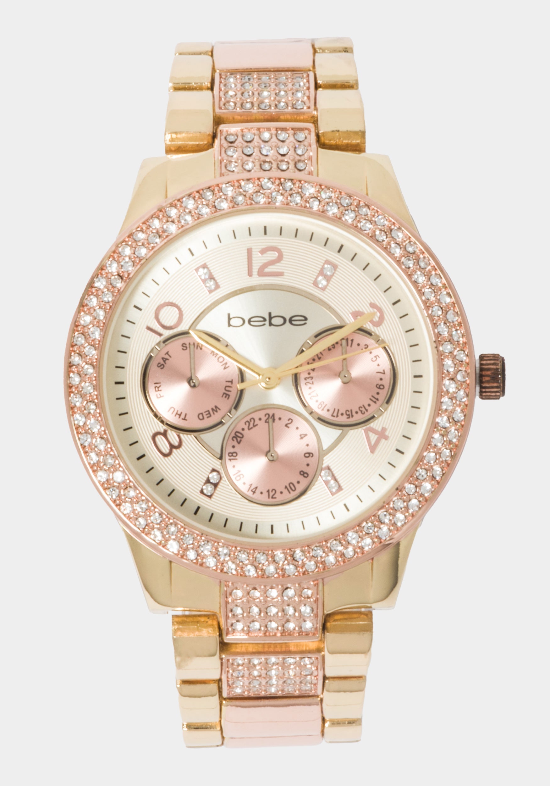 Rose Dial Crystal Bezel Watch | bebe